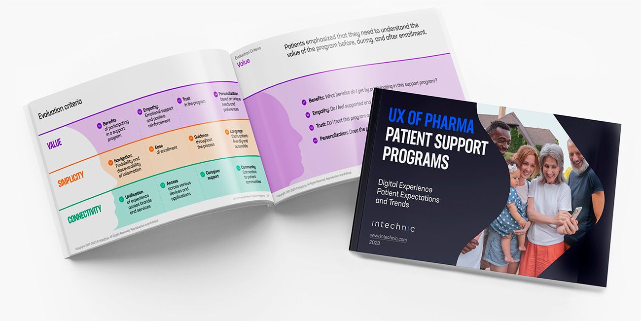 Report: UX of Pharma Patient Support Programs