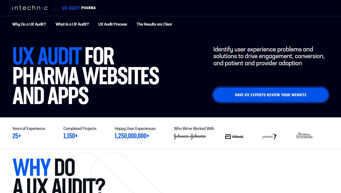 Pharma UX Audit: Drive engagement and patient & provider adoption